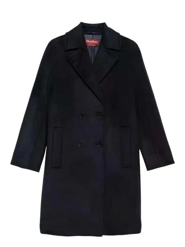 Max Mara Double-breasted Wool Coat - Blue