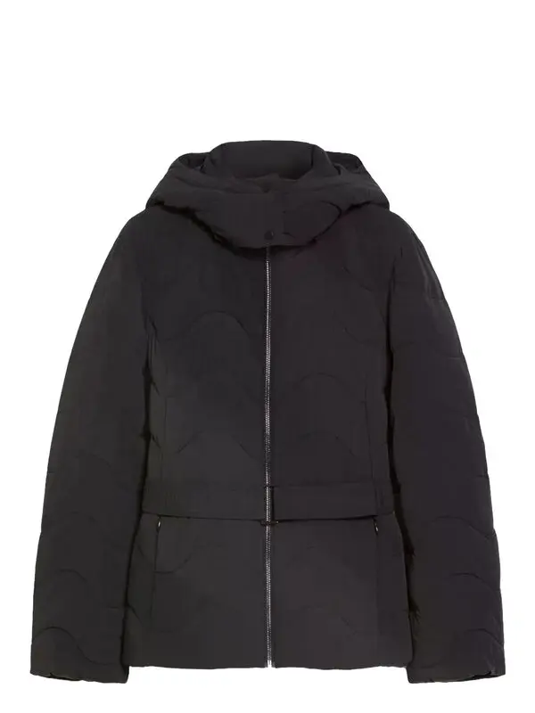 PENNYBLACK Quilted Belted Hooded Coat - Black
