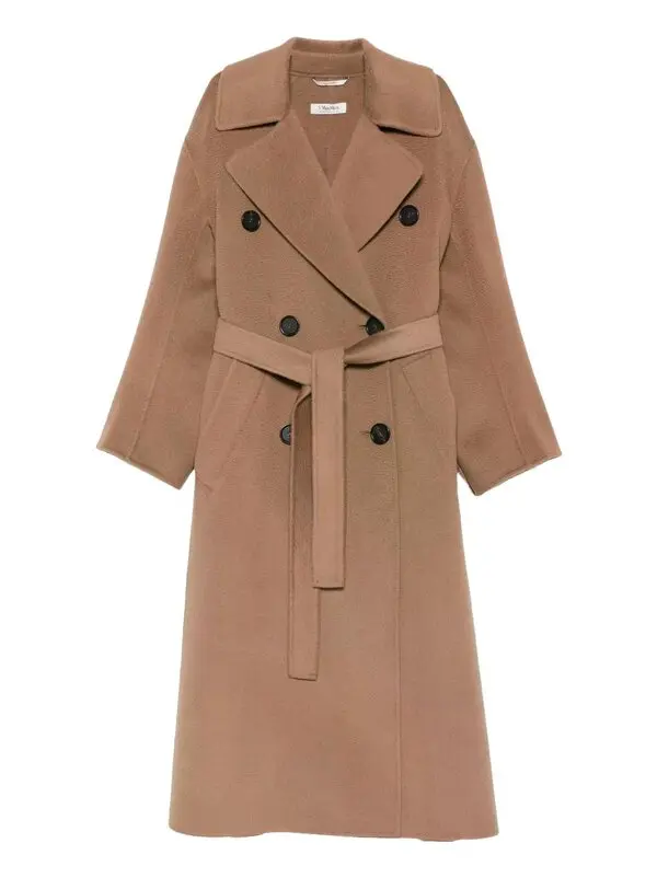 Max Mara Double-breasted Belted Coat - Brown