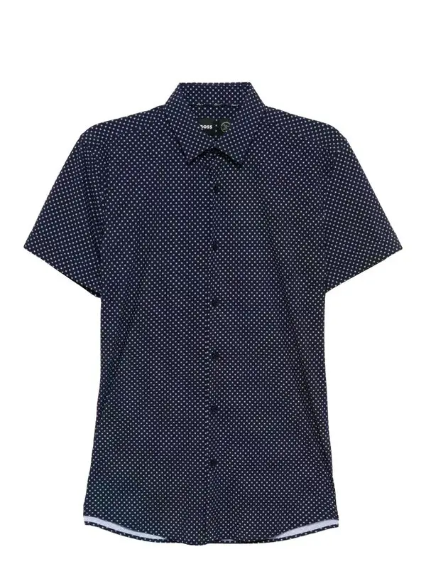 BOSS Graphic-printed Shirt - Blue