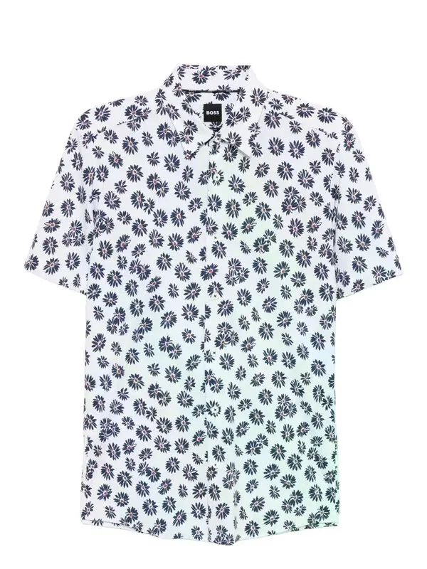 BOSS Floral-printed Shirt - White