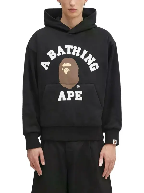 A BATHING APE College Logo Hoodie - Black