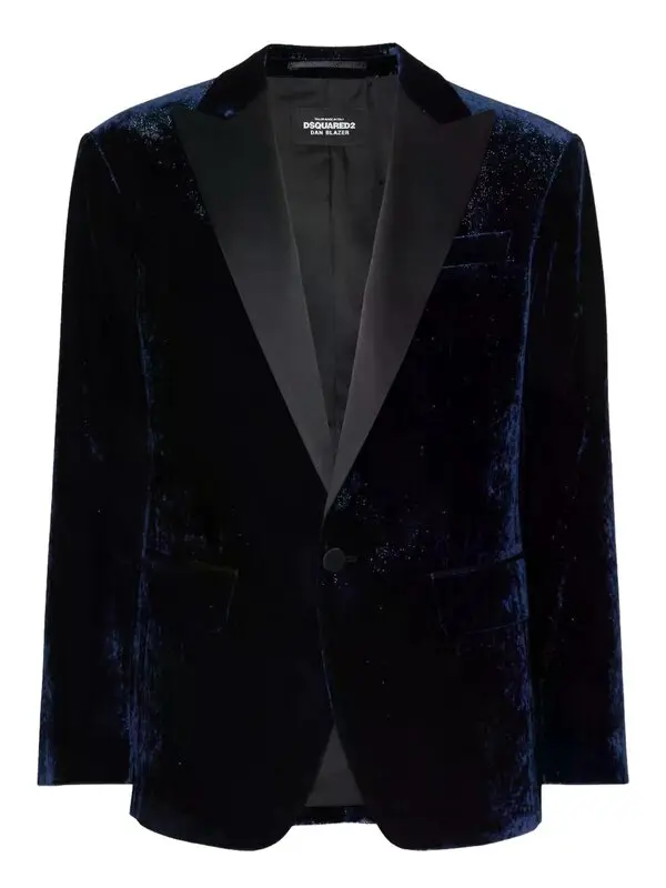 Dsquared2 Velvet Blazer - Blue