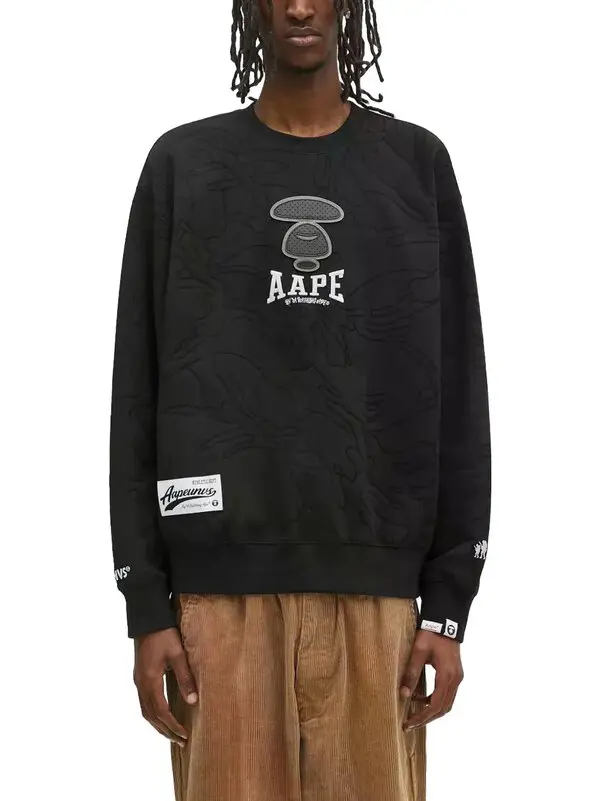 AAPE BY *A BATHING APE® Crew-neck Sweatshirt - Black