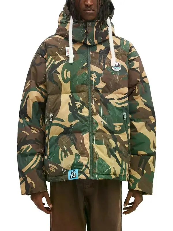 AAPE BY *A BATHING APE® Camouflage-pattern Padded Jacket - Green