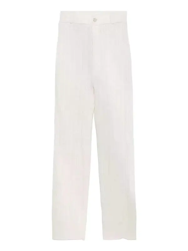 Guest In Residence Cable Straight Trousers - Neutrals