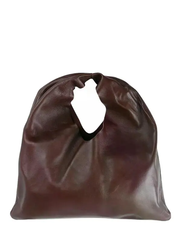 THE ROW Draped Leather Tote - Brown