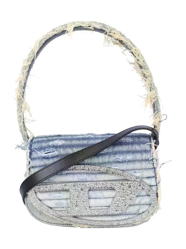 DIESEL 1dr Crystal-embellished Denim Shoulder Bag - Blue