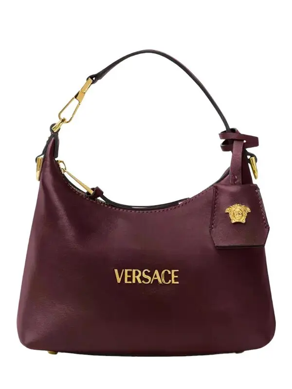 Versace Logo-lettering Shoulder Bag - Red