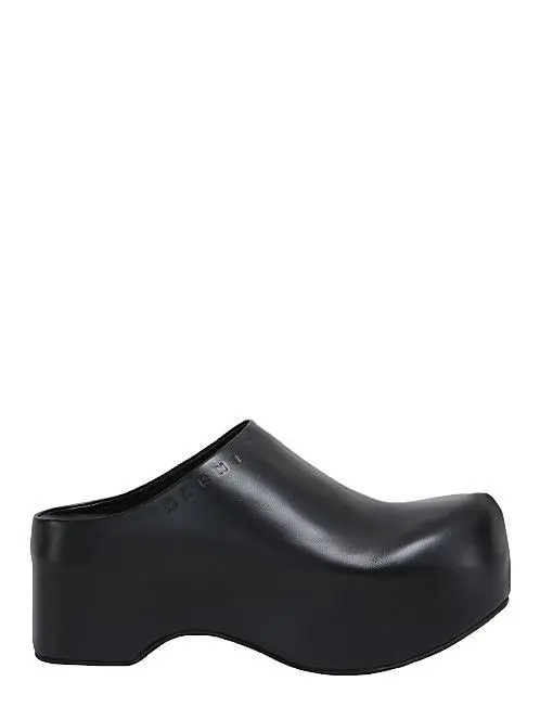Marni Leather Clogs - Black