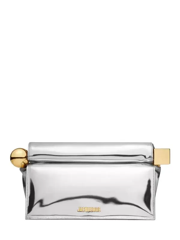 Jacquemus The Rond Carré Clutch - Silver