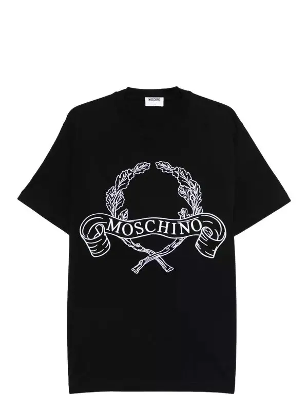 Moschino Logo-embroidered T-shirt - Black