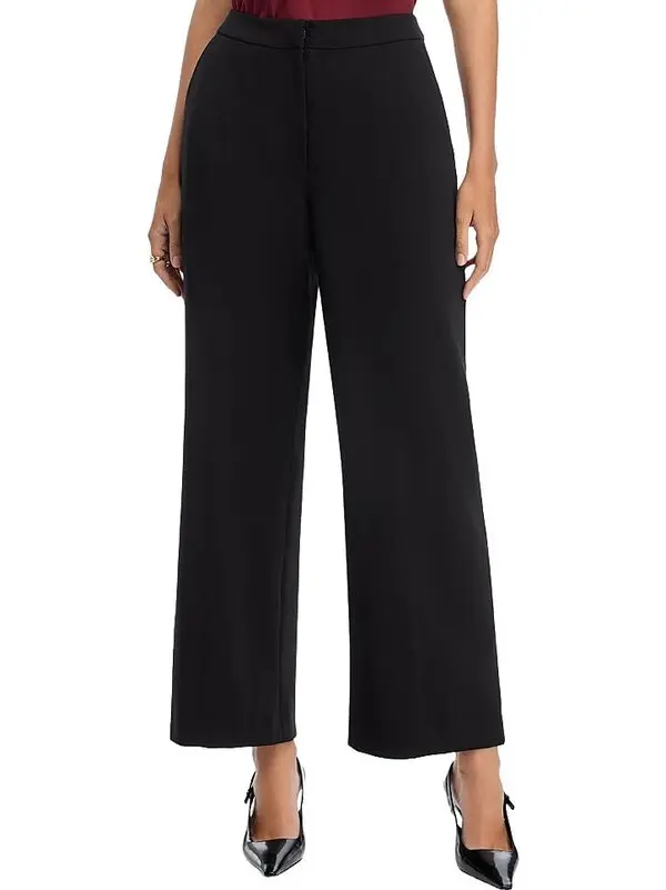 Misook High Rise Ponte Pants - Black
