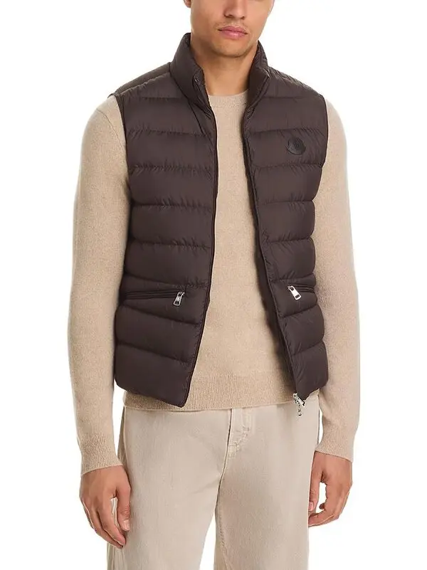 Moncler Treompan Down Vest - Brown