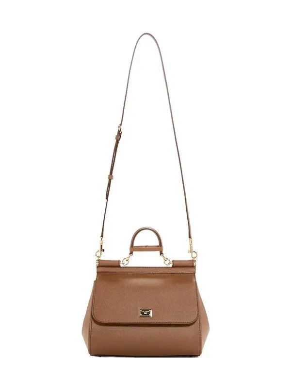 Dolce & Gabbana Sicily Top Handle Bag - Caramel