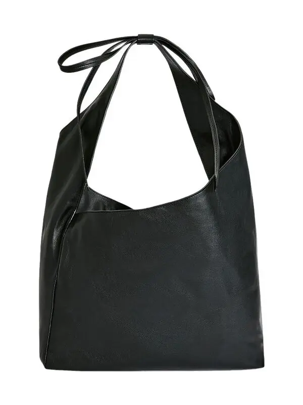 REFORMATION Vittoria Leather Tote Bag - Black