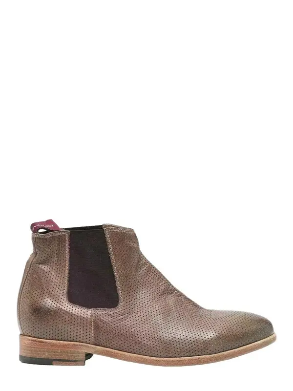STURLINI FIRENZE Perforated Leather Chelsea Boots - Brown