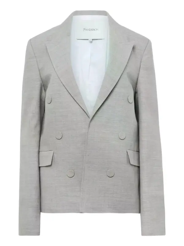 JW Anderson Double-breasted Wool Blazer - Grey