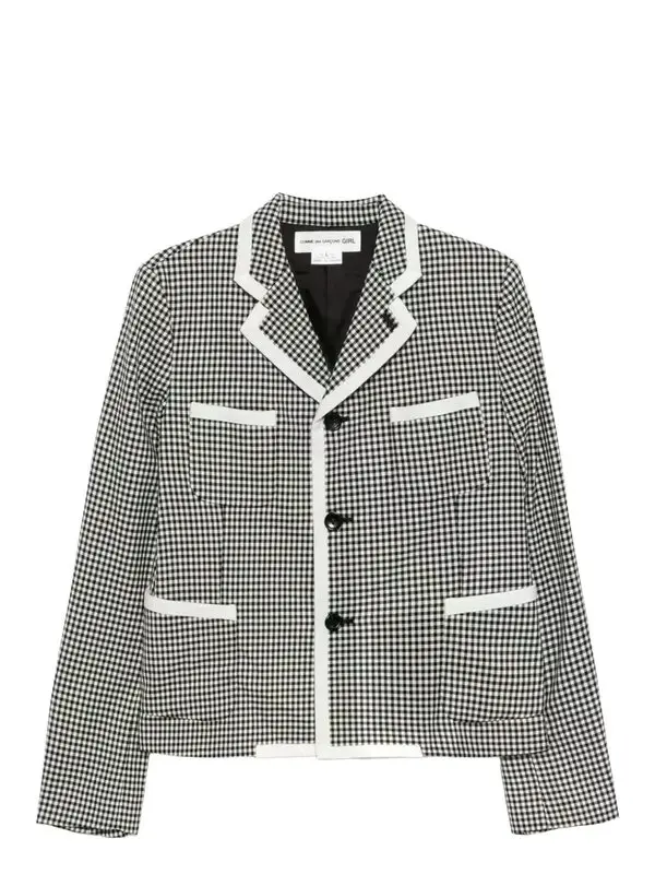 Comme Des Garçons Check-print Shirt Jacket - Black