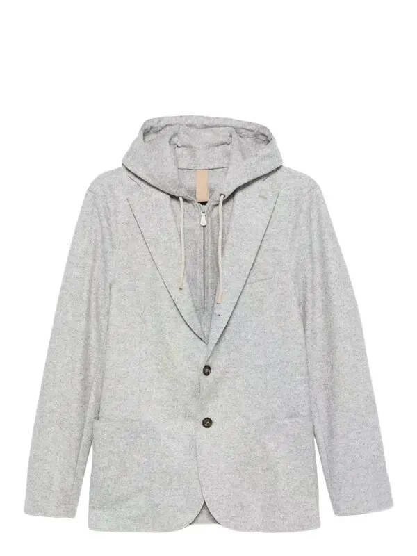 Eleventy Hooded Wool Blazer - Grey