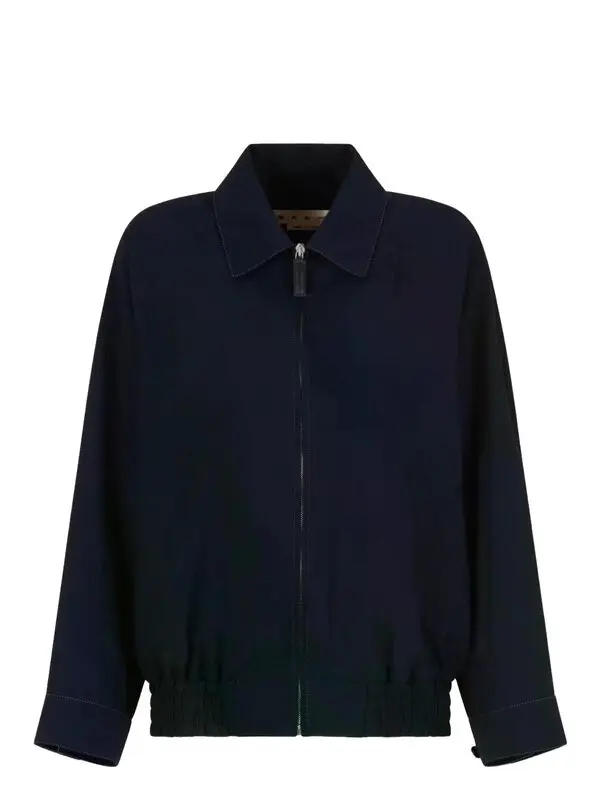 Marni Zip-up Bomber Jacket - Blue