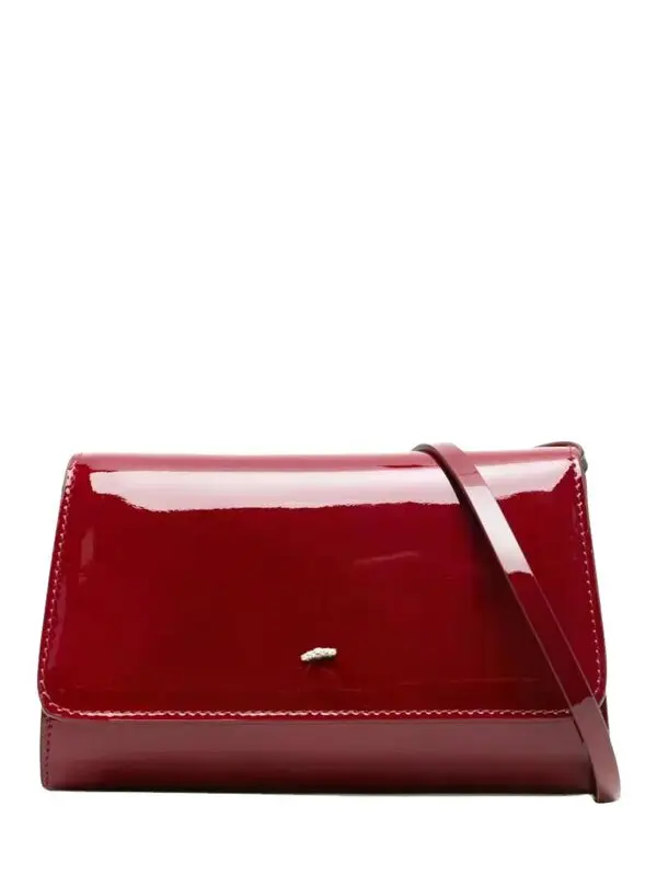 GIUSEPPE ZANOTTI Leather Crystal-embellished Bag - Red