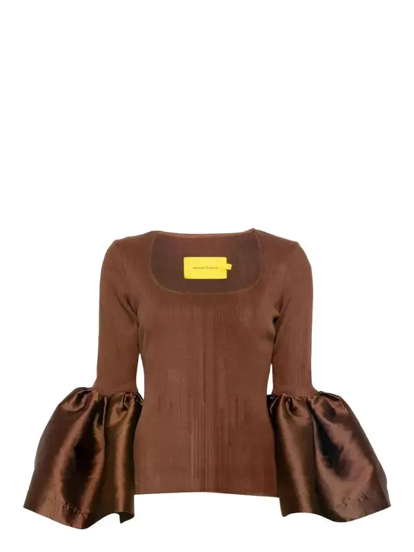 MARQUES' ALMEIDA Mikado Blouse - Brown