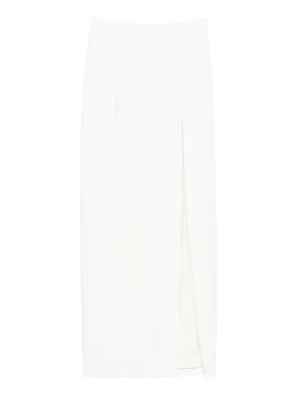Alessandra Rich Split-front Midi Skirt - White