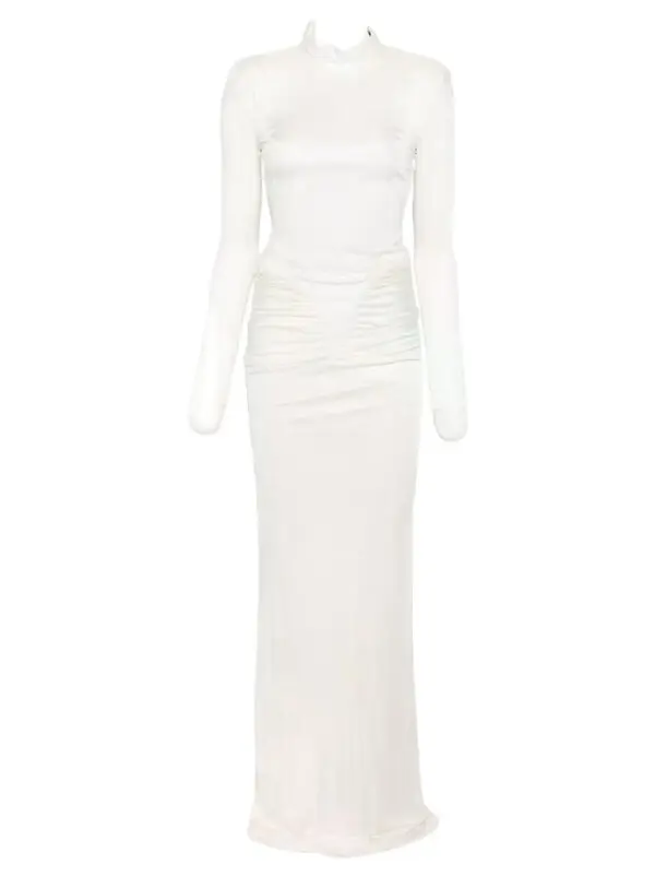THE NEW ARRIVALS ILKYAZ OZEL Darja Draped Gown - White