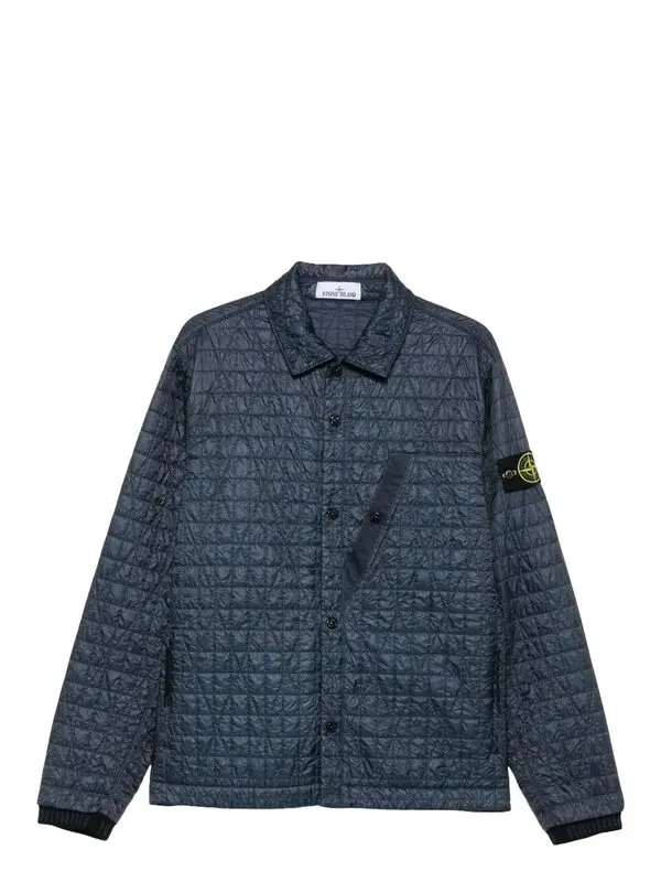 Stone Island Quilted Panelled Jacket - Blue