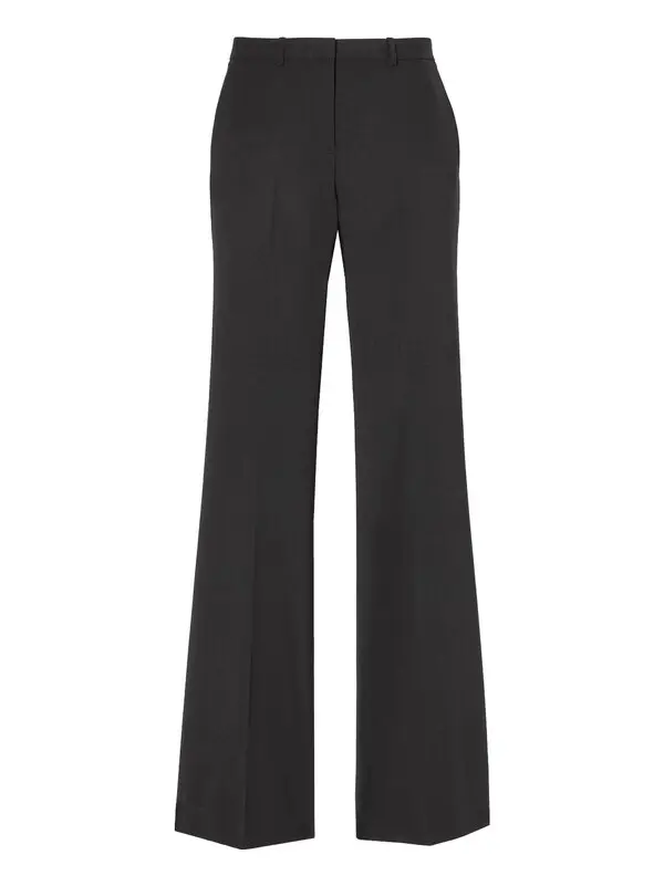 Theory Demitria 4 Stretch-wool Flared Trousers - Black
