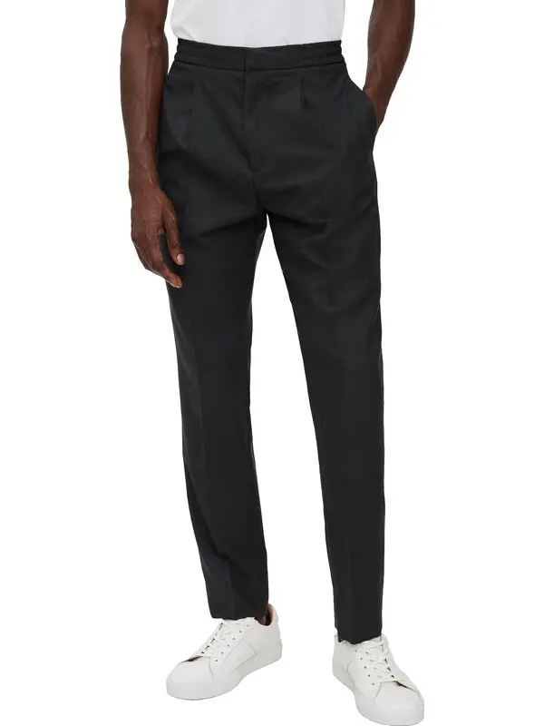 Officine Générale Drew Italian Fresco Trousers - Dark Grey