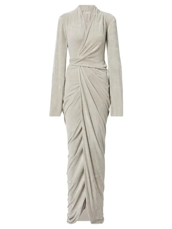 Rick Owens Wrap Maxi Dress - Grey