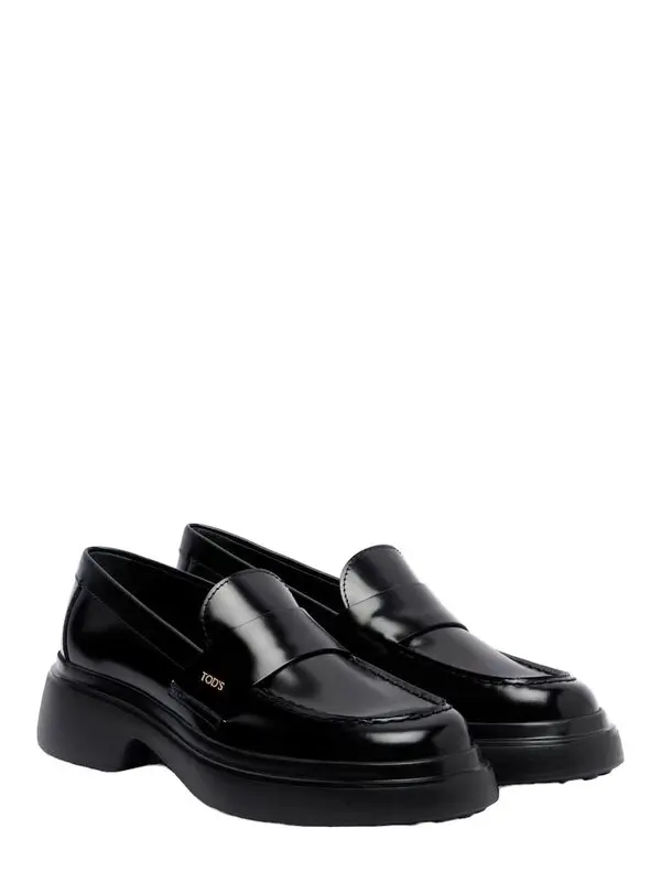 TOD'S Leather Loafers - Black