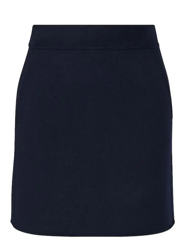 Max Mara Virgin Wool Pencil Skirt - Blue