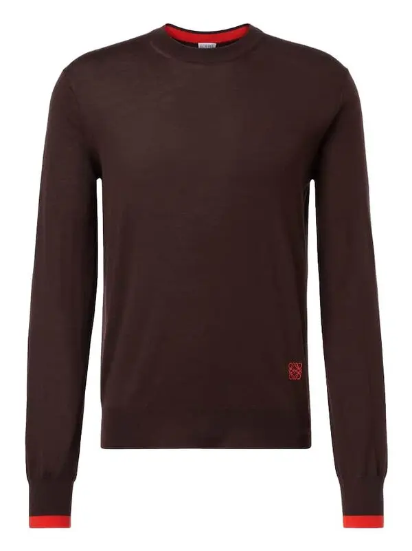Loewe Anagram Wool Sweater - Brown