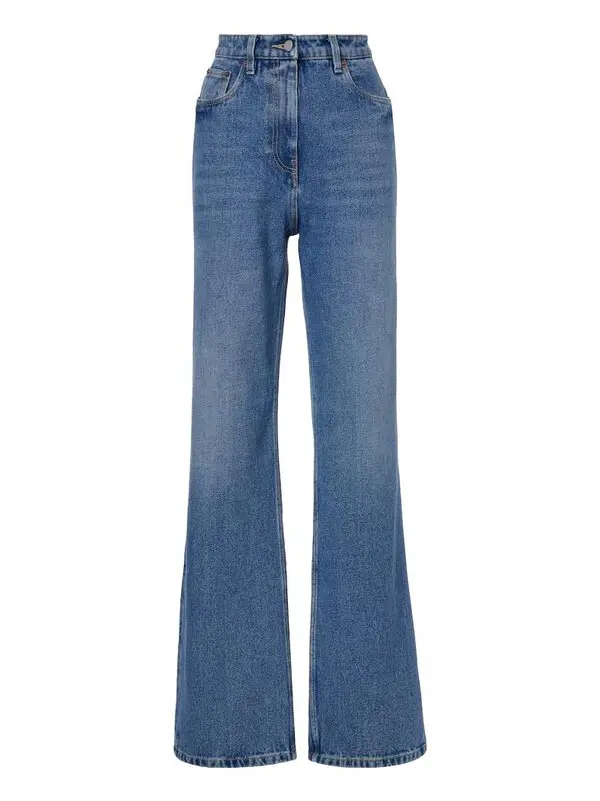Prada High-rise Wide-leg Jeans - Blue