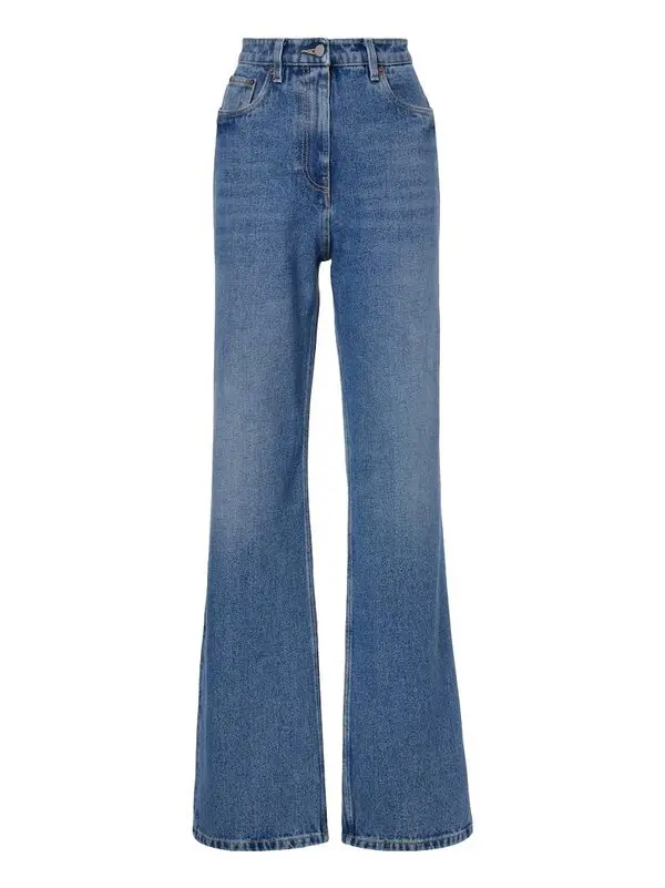 Prada High-rise Wide-leg Jeans - Blue