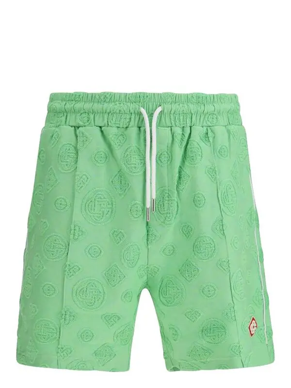 Casablanca Monogram Towelling Bermuda Shorts - Green