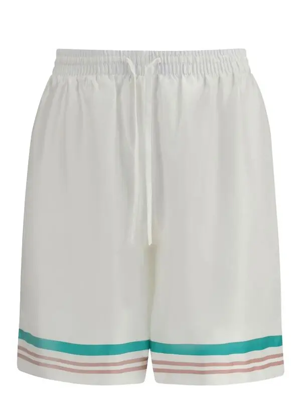 Casablanca Printed Bermuda Shorts - White