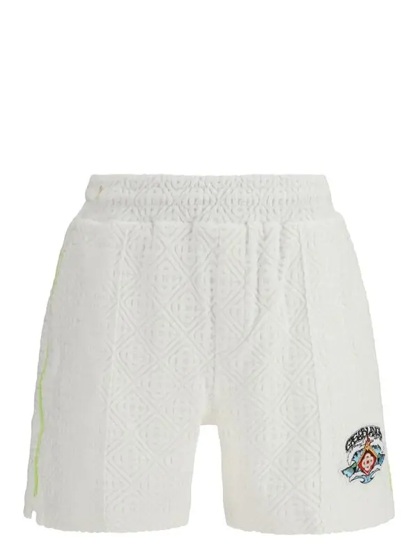 Casablanca Monogrammed Bermuda Shorts - White