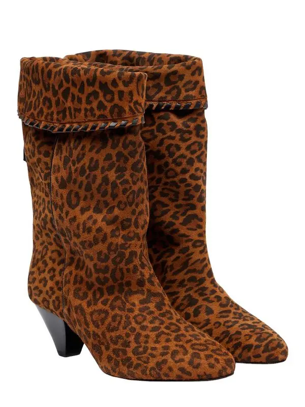 Isabel Marant Dalby 55 Leopard-print Ankle Boots - Brown