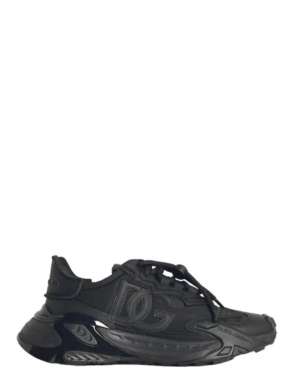 Dolce & Gabbana Daymaster Leather Blend Sneakers - Black