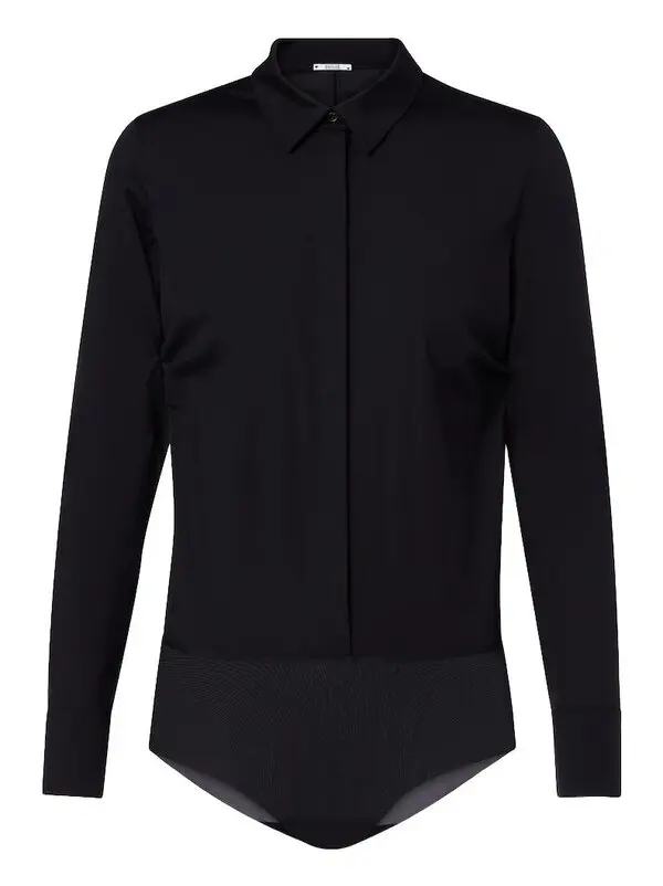 Wolford Cotton-blend Poplin Bodysuit - Black