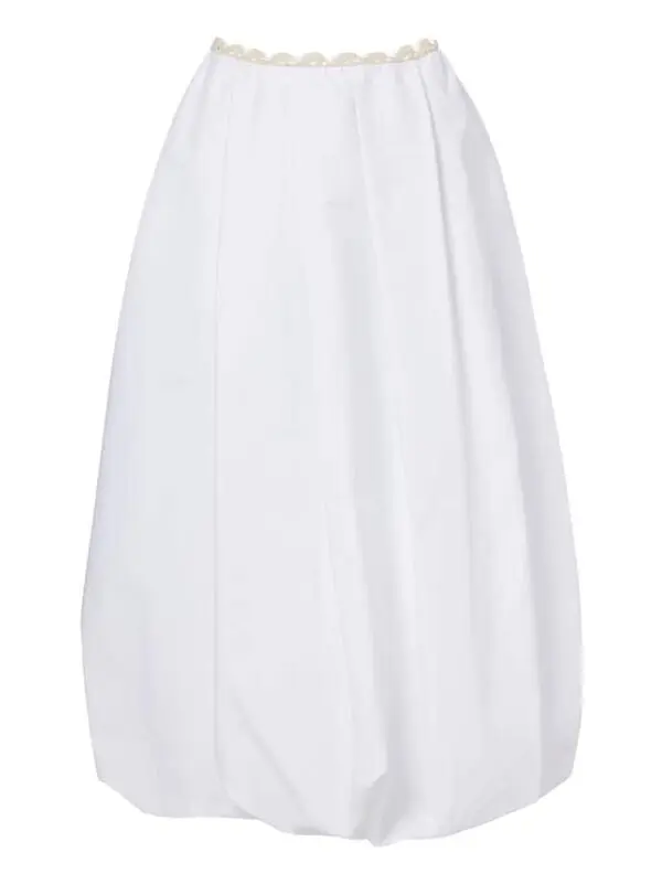 Magda Butrym Cotton Midi Skirt - White