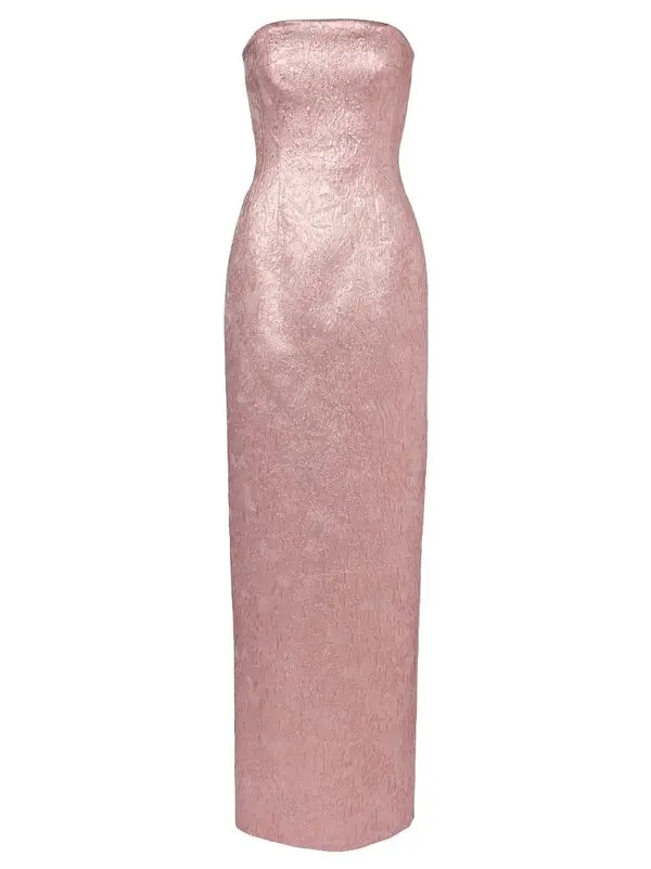 EMILIA WICKSTEAD Laelia Cloque Bustier Gown - Pink