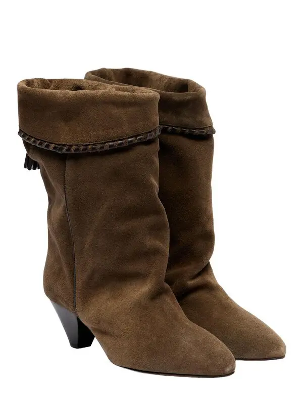 Isabel Marant Dalby 55 Suede Ankle Boots - Brown