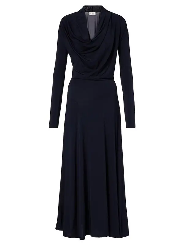Tove Eadan Draped Jersey Midi Dress - Blue