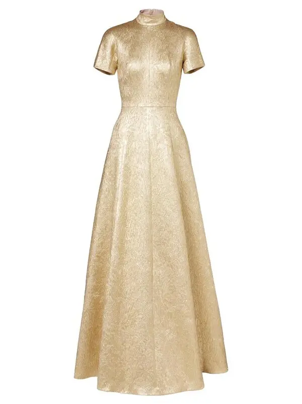 EMILIA WICKSTEAD Malinda Metallic Cloqué Gown - Gold