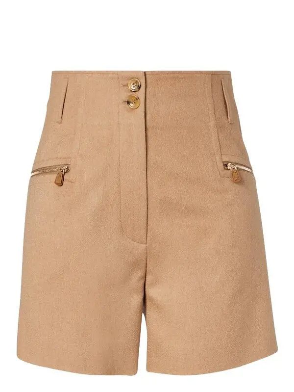 Max Mara Lola Camel Hair Shorts - Beige